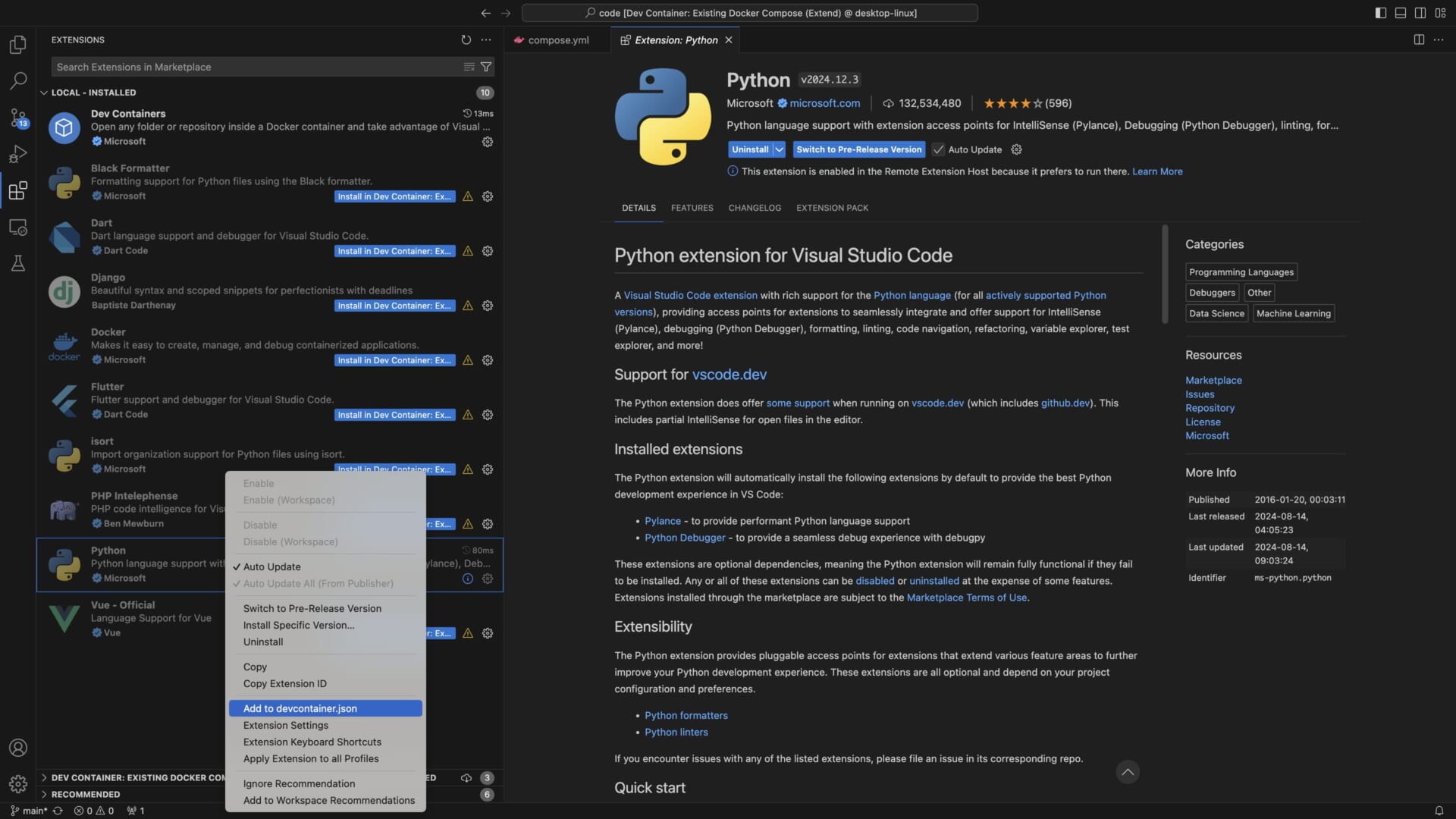 VSCode +Docker +DevContainerで作るDjango開発環境 – 株式会社テックイニット