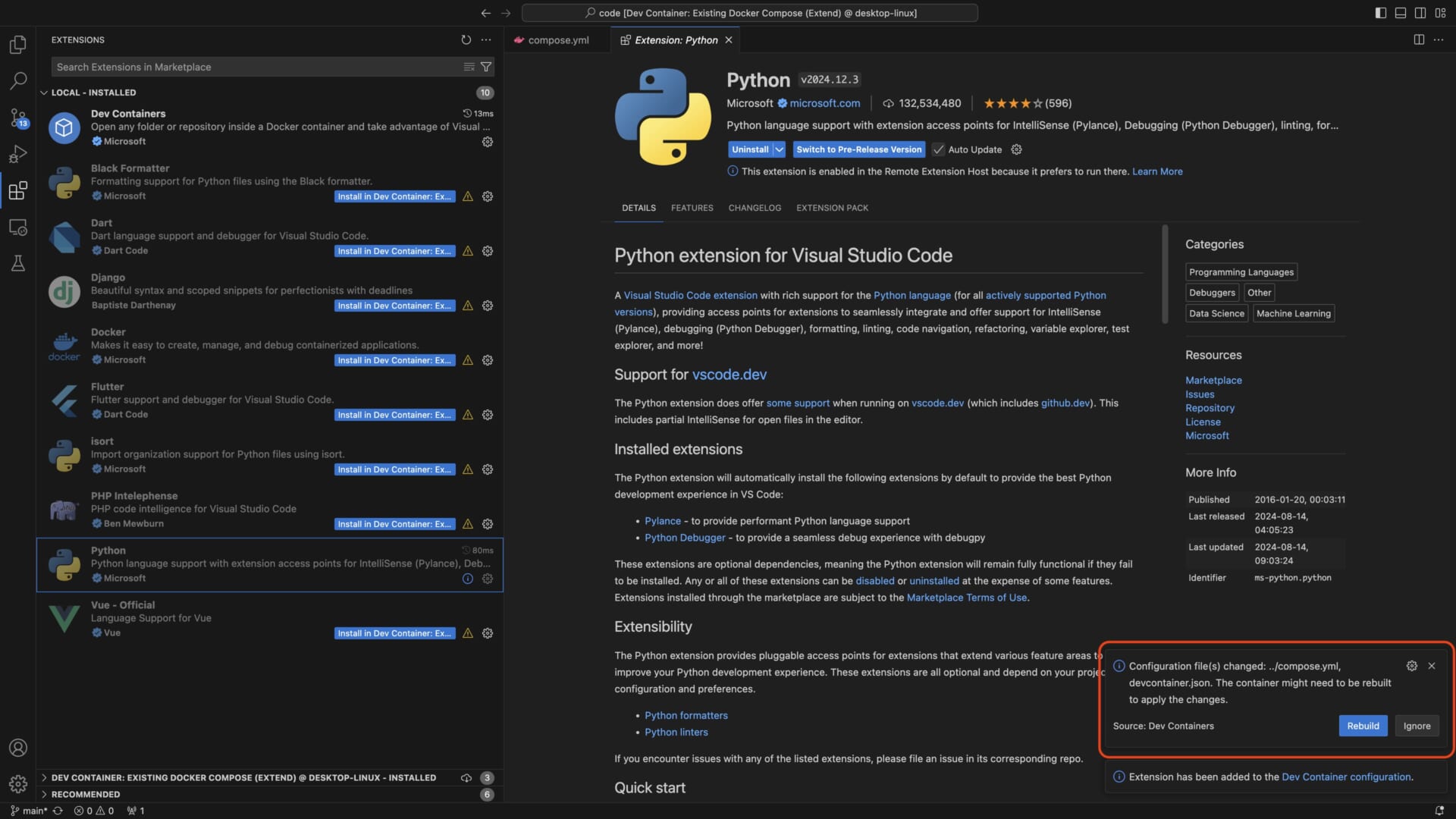 VSCode +Docker +DevContainerで作るDjango開発環境 – 株式会社テックイニット